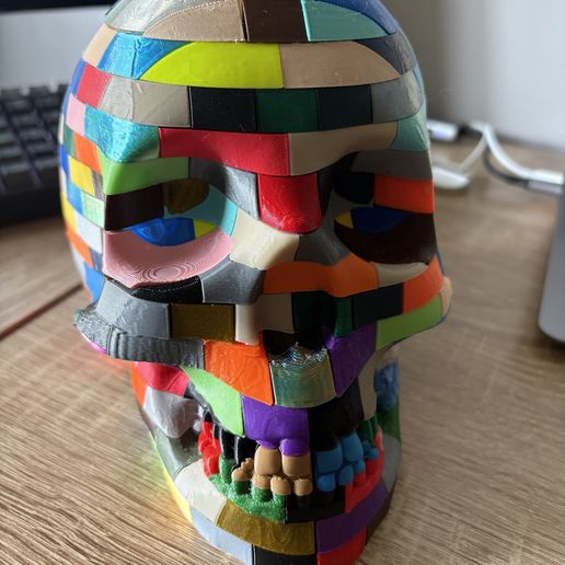 🏗️ Building Blocks Skull・3D Print with the Prusa MK4 3D printer・Cults