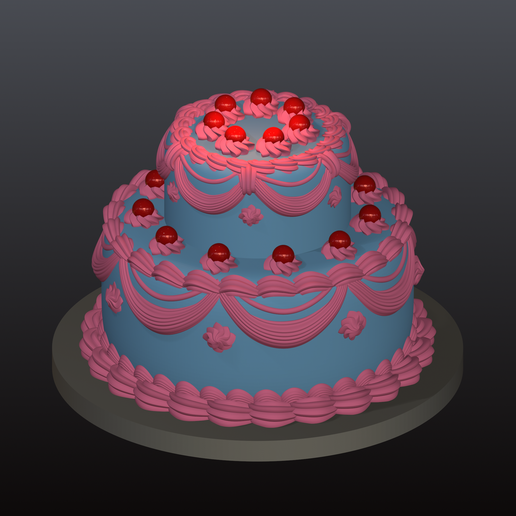 🎂 Birthday Cake Mimic Miniature Supported and Unsupportes・ STL File for ...