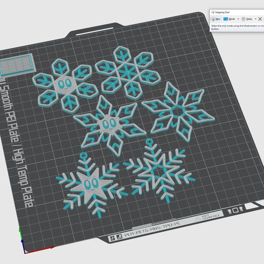 🎨 Blob Snowflakes - Ornament Art Toy・ 3D File for 3D printing・Cults