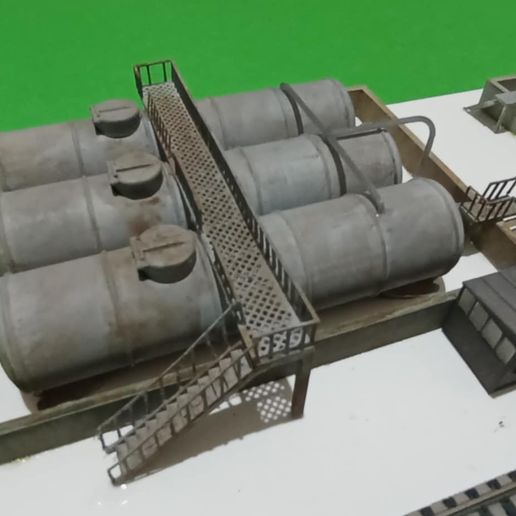 STL file Model Railroad fuel station ⛽ ・3D printable model to download ...