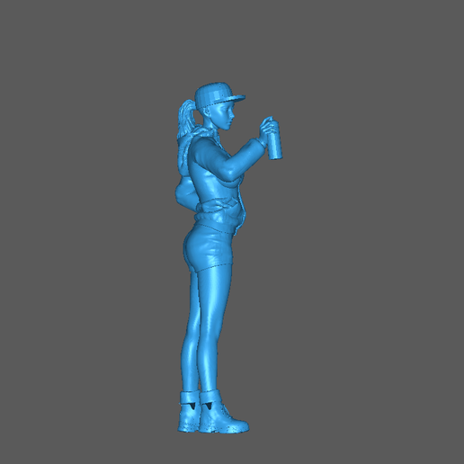 Figure Vania grafitti skala 1-64 diorama miniature 3D print model ...