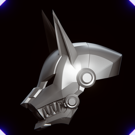 🐺 Mecha Wolf mask/helmet Version 2・ STL File for 3D printing・Cults