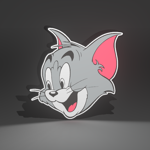 tom cat face drawing