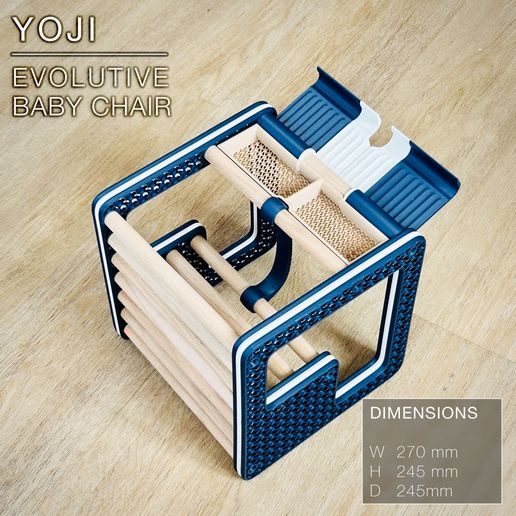STL file YOJI | Evolutive Baby Chair 👶 ・3D printer model to download・Cults