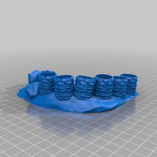 ⚔ Gabion Fortification・Free STL File for ・Cults