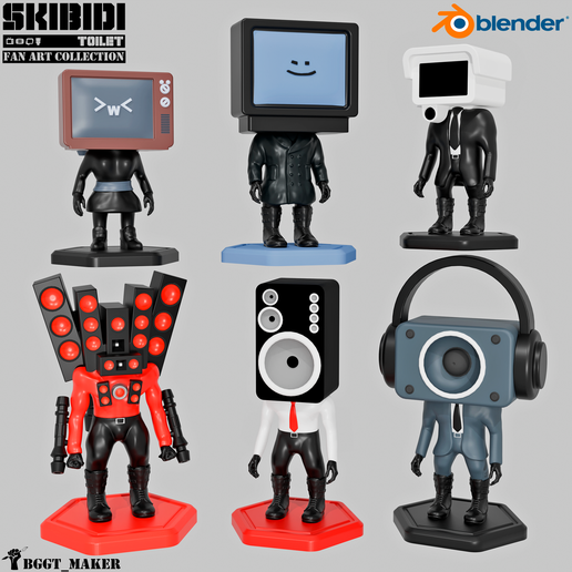 🚽 Skibidi Toilet - Collectible Minifigure - Blender & STL Pack - 3D Fan ...
