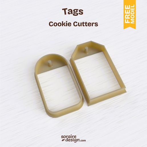 Archivo STL gratis Tag Cookie Cutters 🍪 ・Diseño de impresora 3D para ...