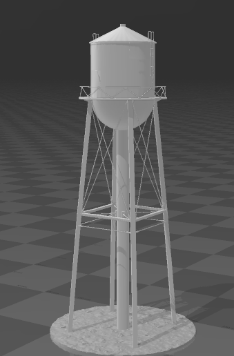 🚰 Water tower from Fallout・Free OBJ File for 3D printing・Cults