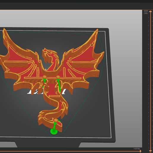 🐉 DRAGON phoenix crystal shelf pendant holder・ STL File for 3D printing ...