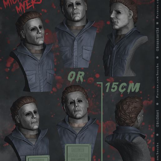 👤 Michael Myers 78 Bust・ STL File for 3D printing・Cults