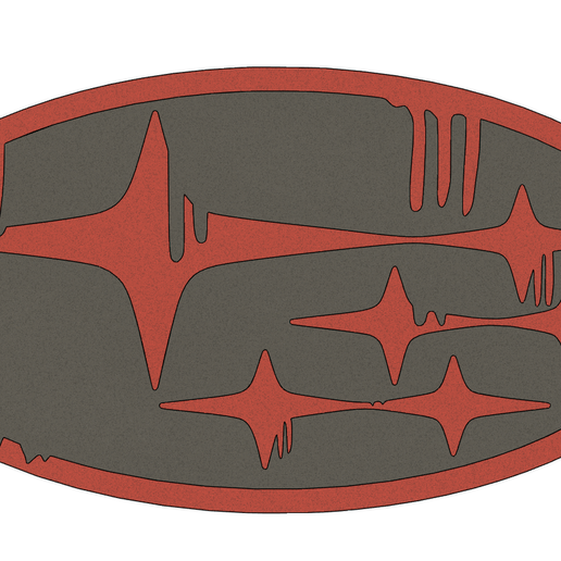 📛 Drippy Subaru Badge・ STL File for 3D printing and CNC machining ...