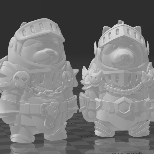 OBJ file Party Animals Dog in Cat knights 🥳 ・3D printable model to ...