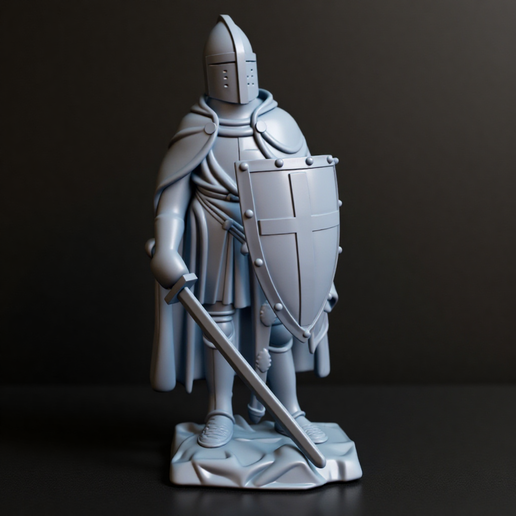 🕍 Temple Knight Statue・ STL File for 3D printing・Cults