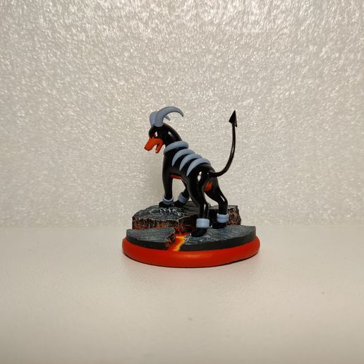 3D printing Houndoom pokemon 3D print model • made with Elegoo mars 2・Cults