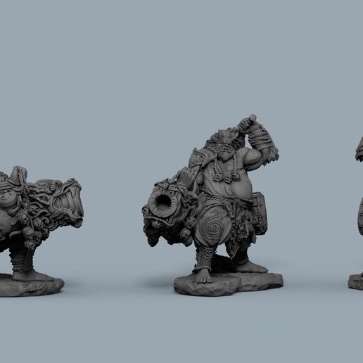 🌩️ Oni Dojo - Oni Brothers - Raijin / Fujin・ 3D File for 3D printing・Cults