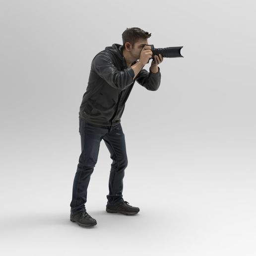 🌆 Standing Photographer Figure - Professional Photographer Taking a ...