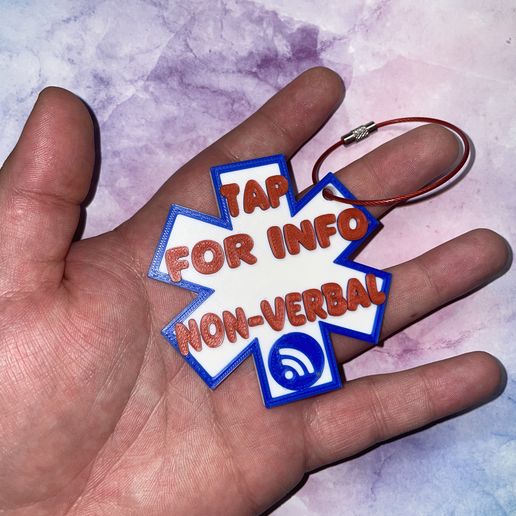 🪪 Autism/Non-Verbal ID Tag with NFC – Emergency Contact Medical Alert ...