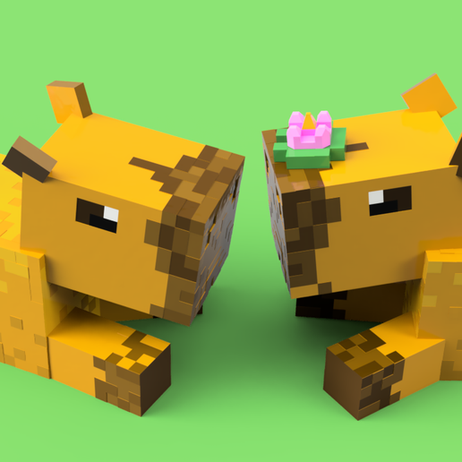 👹 Capybara _ Minecraft mob_ rigging・ STL File for 3D printing and ...