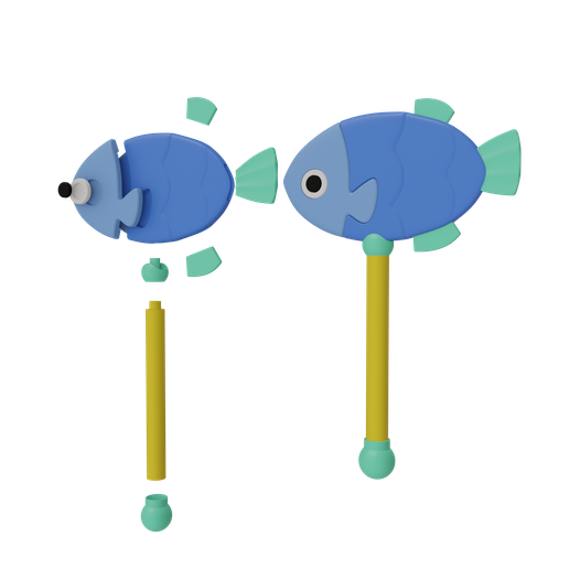 🐠 Animal Crossing Fish Wand Replica Prop・ 3D File for 3D printing・Cults