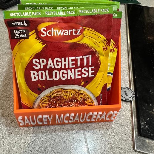 🍽️ Large Packet Sauce Holder・ STL File for 3D printing・Cults
