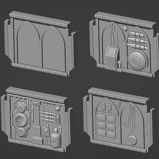 🚀 Modular Gothic Spaceship Interior・ STL File for 3D printing・Cults