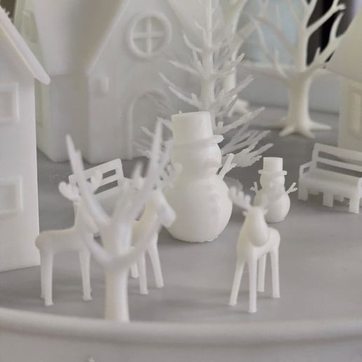 🎄 3D Printable Christmas Village Set・ STL File for 3D printing・Cults