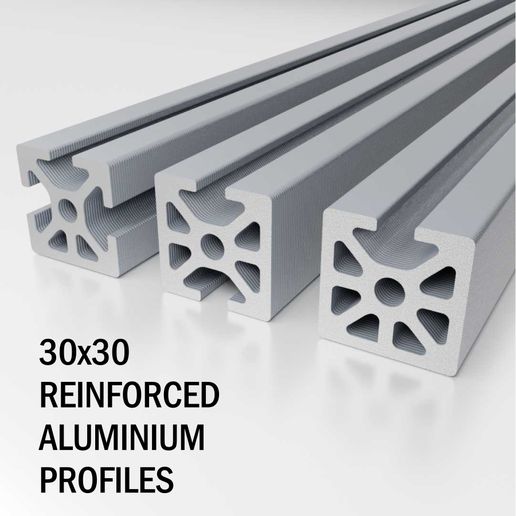 🧞‍♂️ Printable 3030 Reinforced Aluminum Profile – 1, 2 & 3 Slot T-Slot ...