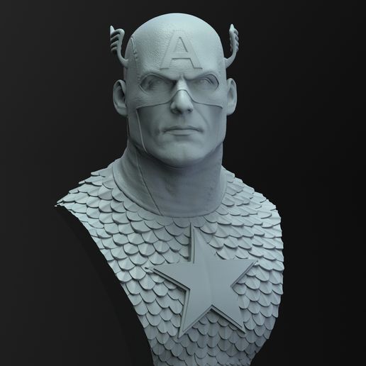 STL file Captain America 🦸 ・Template to download and 3D print・Cults