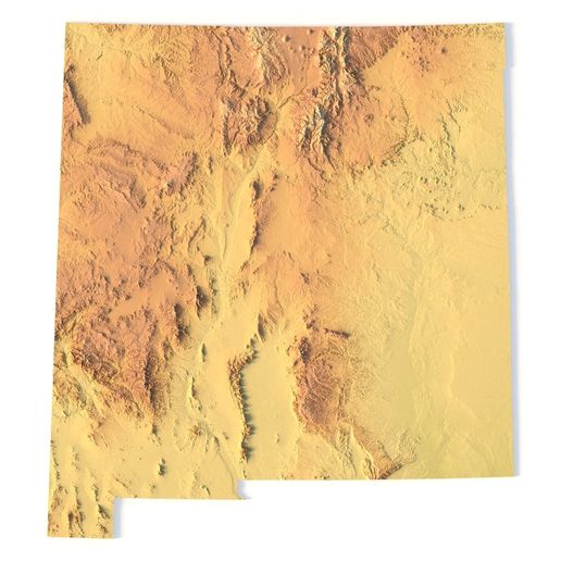 🆕 New Mexico Topographic Map – 3D Model for 3D Printing & CNC Carving ...