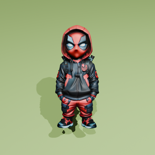 🐉 miúdo deadpool・Arquivo STL para Impressão 3D・Cults