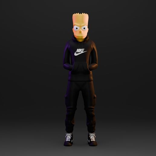 👾 Bart simpson Urban Vibes Oldschool multiparts・ STL File for 3D ...