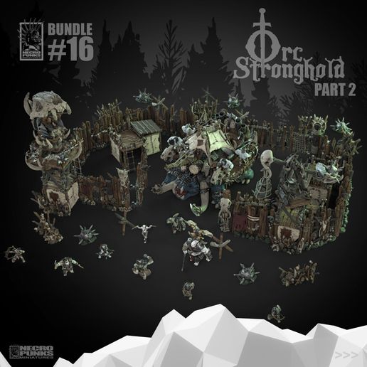 🏰 BUNDLE#16 - Orc Stronghold - Part2・ 3D File for 3D printing・Cults
