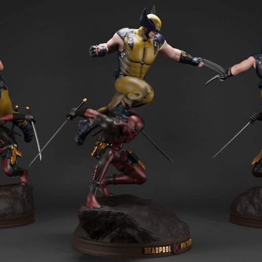🦸‍♂️ Deadpool and Wolverine - Marvel - Collectible Legendary Model・ 3D ...