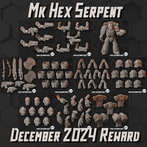 🎲 Mk Hex Serpent Bundle・ 3D File for 3D printing・Cults