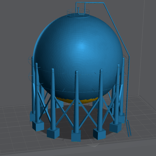 🪖 1:250 scale LPG spherical tank・ STL File for 3D printing・Cults