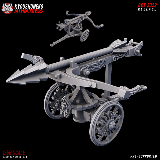 🧝 high elf ballista・ STL File for ・Cults