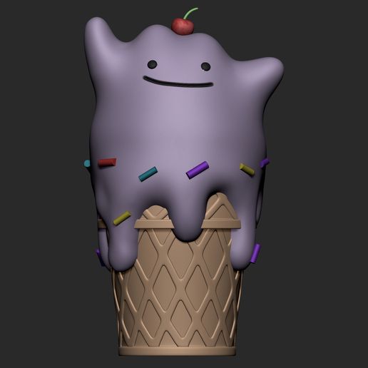 🐉 Pokemon - Ice Cream Ditto・Free STL File for 3D printing・Cults