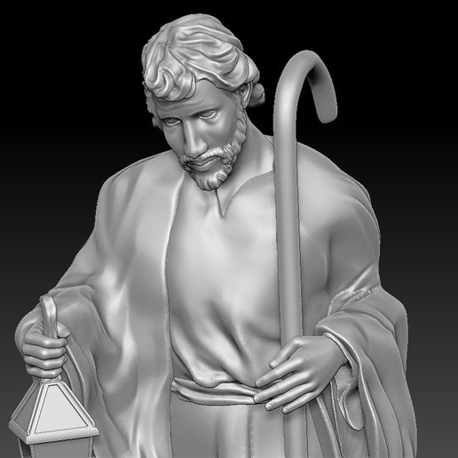 STL file Nativity Crib figures 3D print model HOLY FAMILY STATUE 🎄 (OBJ ...
