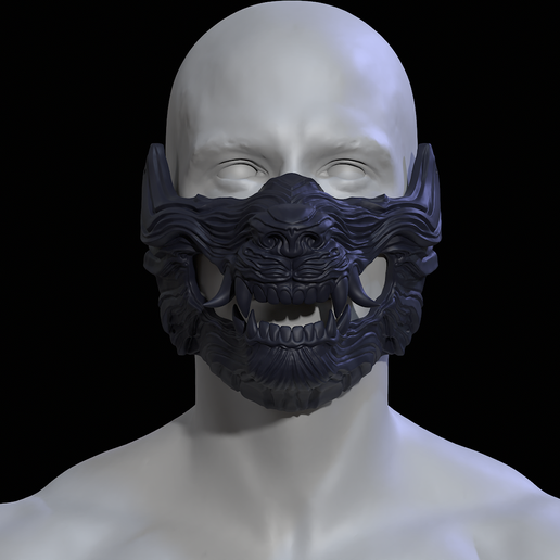 skeleton wolf half mask