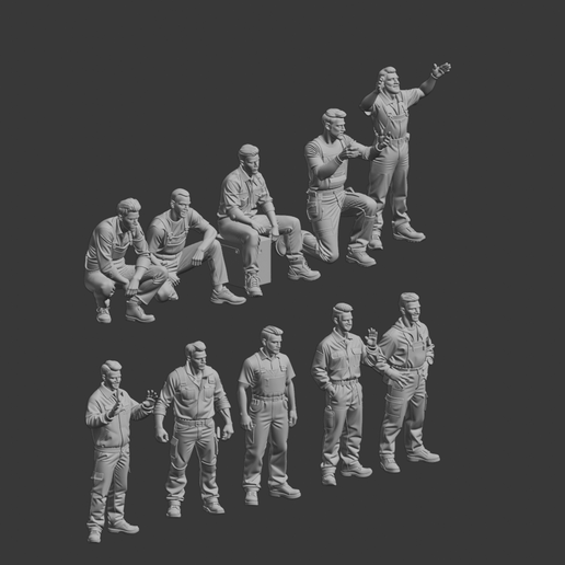 🚗 Garage car mechanic repair figure・ STL File for 3D printing・Cults