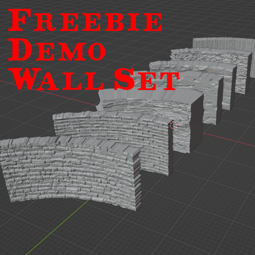 🆓 Free Demo Wall Set・Free STL File for 3D printing・Cults
