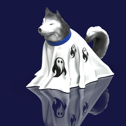 👻 Ghost Dog Siberian Husky・Free STL File for 3D printing・Cults