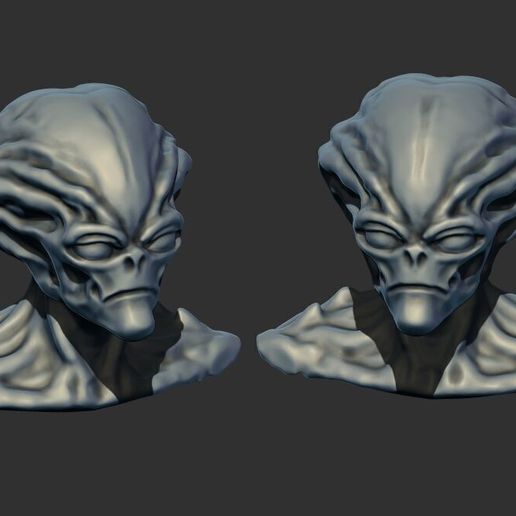 👽 Alien Bust 2 - High-Quality 3D Printable STL Model 3D print・ 3D File ...