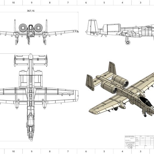 🛩️ A10 WARTHOG SCALE 1/48・ 3D File for 3D printing・Cults