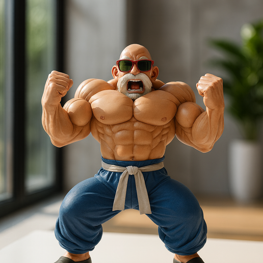 🐉 Dragon Ball – Muscular Master Roshi・ 3D File for 3D printing・Cults