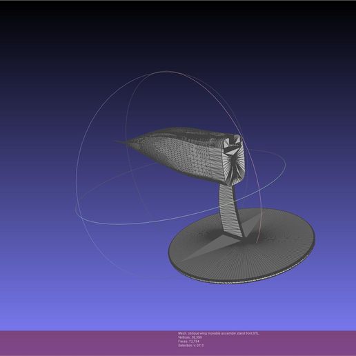 🪶 NASA AD-1 Oblique Wing Model・ STL File for 3D printing・Cults