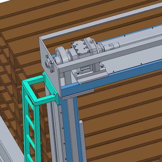 🪵 3D CAD Model, Pallet Loading-Unloading Machine for Wooden & Plastic ...