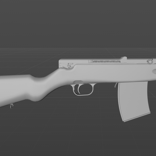 🗺️ Soviet AVS-36 rifle 3D model material・ OBJ File for 3D printing・Cults