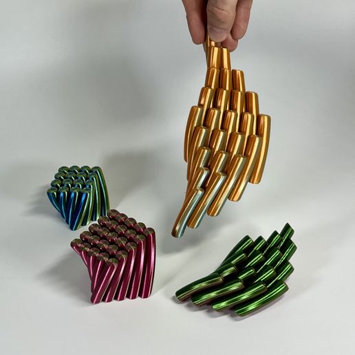 👌 Twisted Wobble Bars Fidget Flexible Toy Print in Place・ 3D File for ...