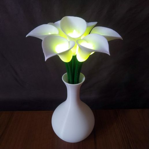 🔦 Decorative table lamp Calla Lily flower・ STL File for 3D printing・Cults